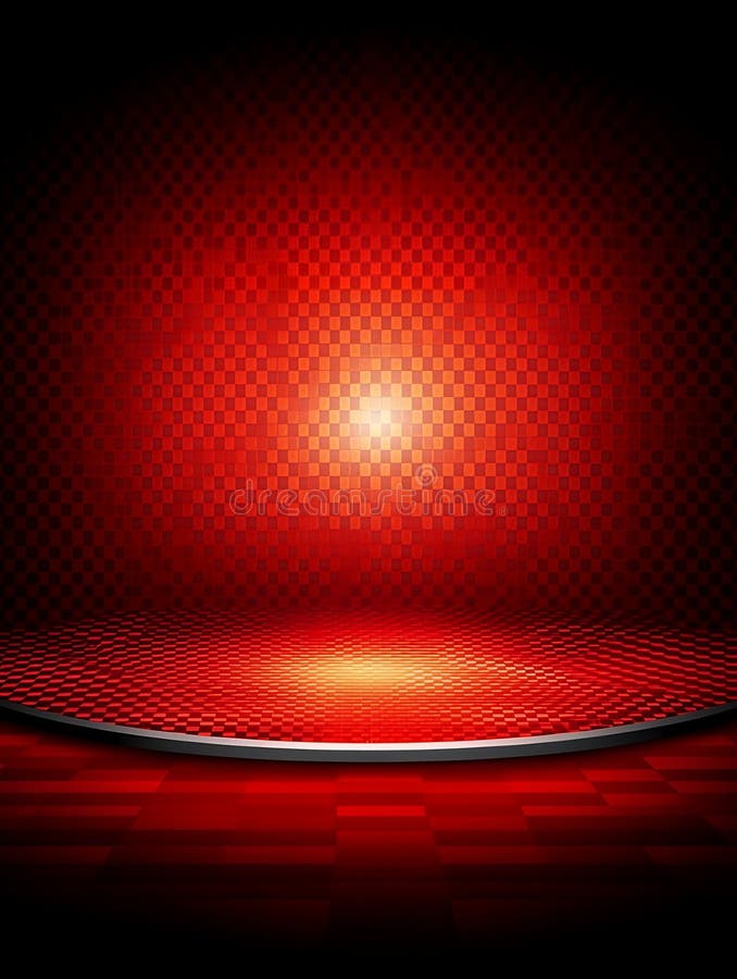 Red Checkered Background Abstract Design Shiny Surface Stage Studio ...