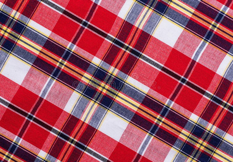 Red Checkered Fabric Background Texture Stock Photo - Image of napkin ...