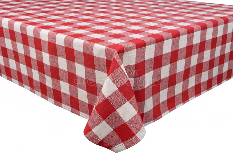 Red Checkered Fabric Tablecloth High Resolution Stock Illustration ...
