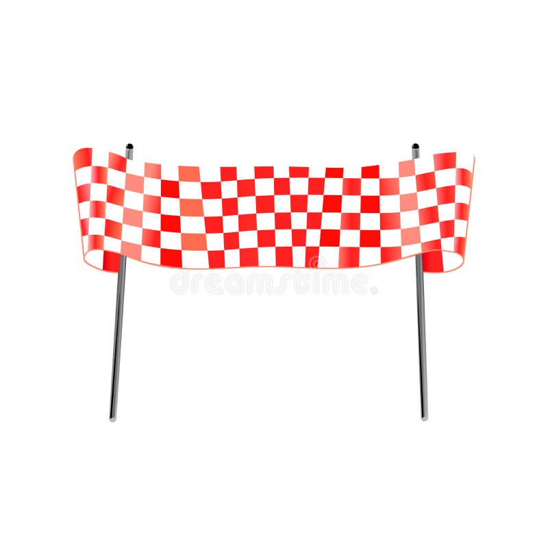 Red checkered flag stock illustration. Illustration of competition ...