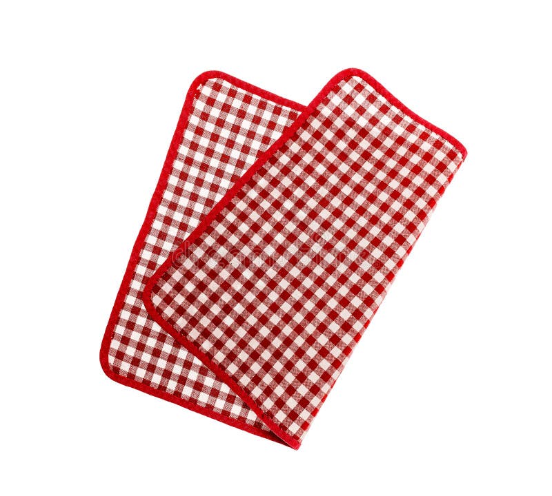 Red checkered napkin. stock photo. Image of restaurant - 118477894