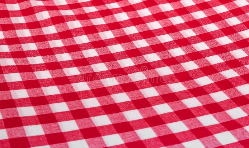 Red checkered napkin. stock photo. Image of picnic, checkered - 118319852