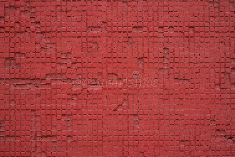 Red Checkered Pattern Texture with Missing Blocks. Stock Image - Image ...