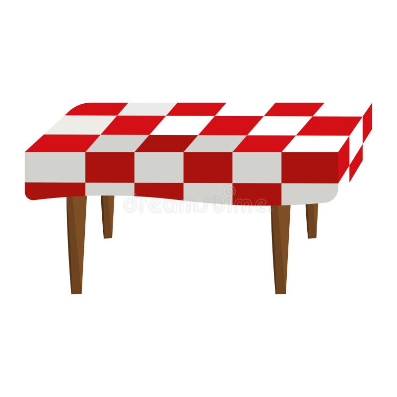 Red Checkered Table Cloth. Vector Stock Vector - Illustration of ...