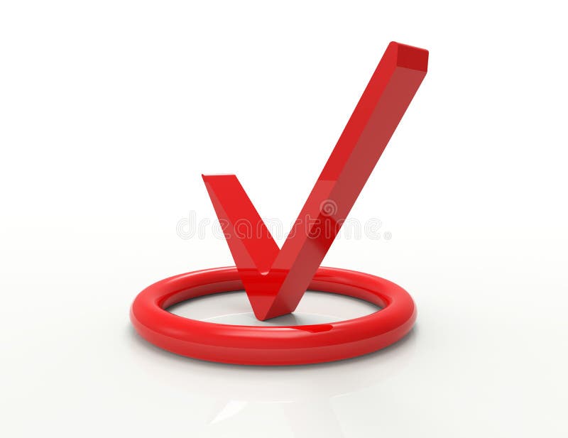 Red checkmark icon stock illustration. Illustration of note - 47706446
