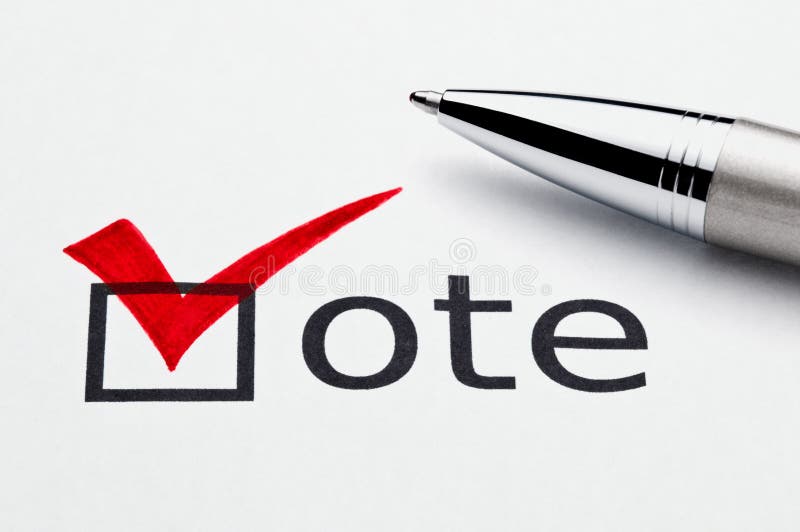 Checkbox Red Vote stock illustration. Illustration of voting - 6712613