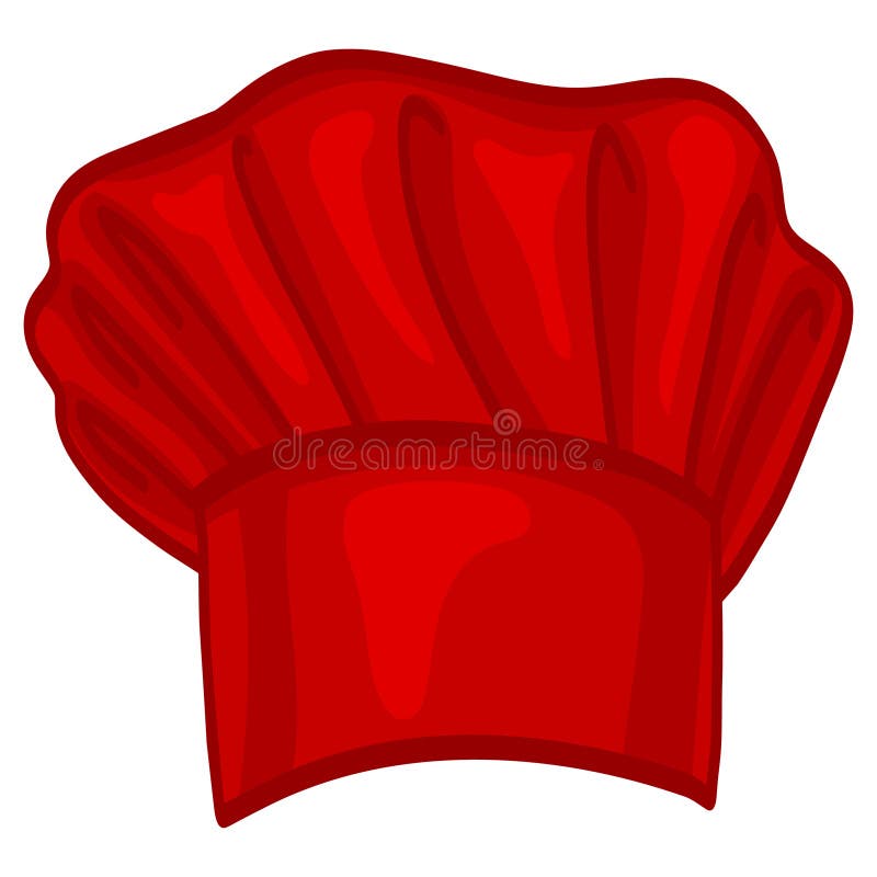 Red Chef Hat Cap Vector Illustration Stock Vector - Illustration of ...