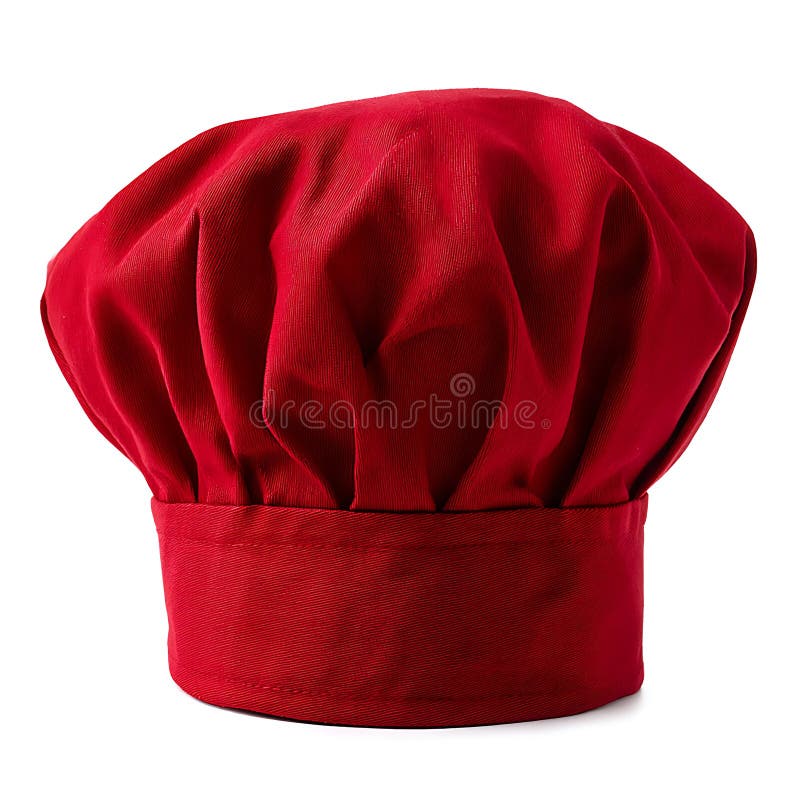 Red Chef Hat for Cooking and Baking Isolated on White Background Stock ...