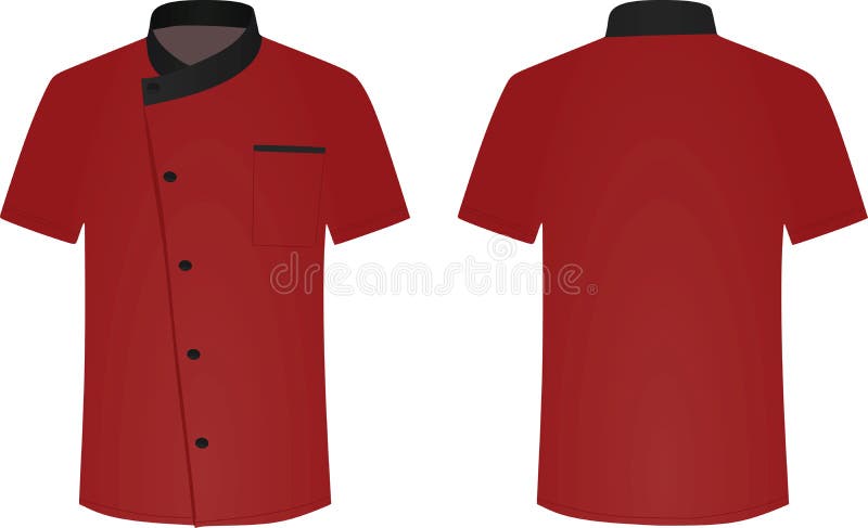 Red chef uniform stock vector. Illustration of button - 105013177