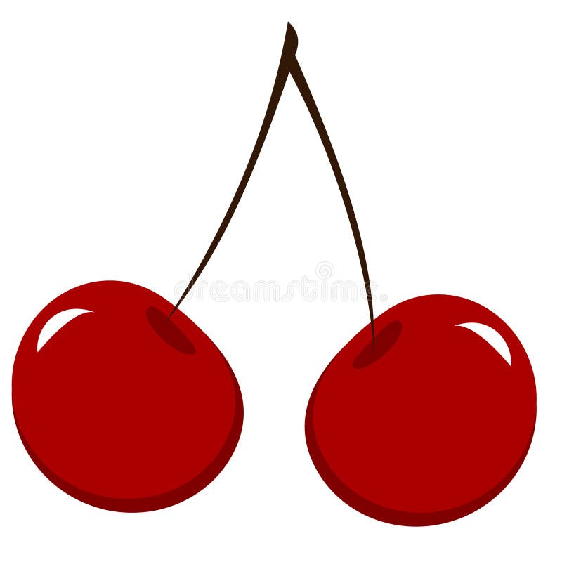 Joined Cherries Stock Illustrations – 13 Joined Cherries Stock ...