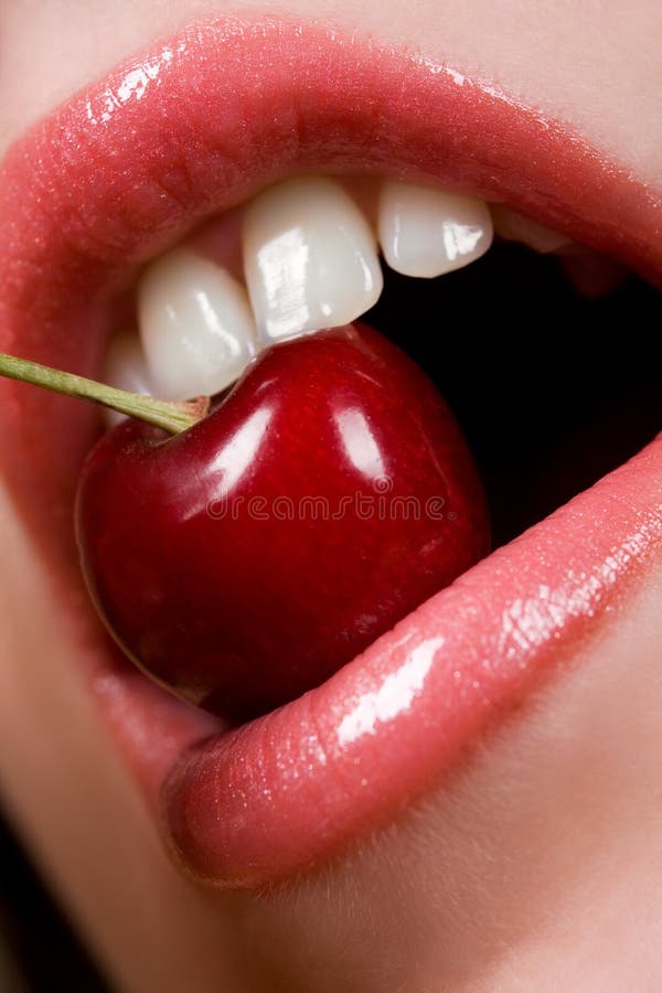 Red cherry stock photo. Image of natural, face, female - 10286070
