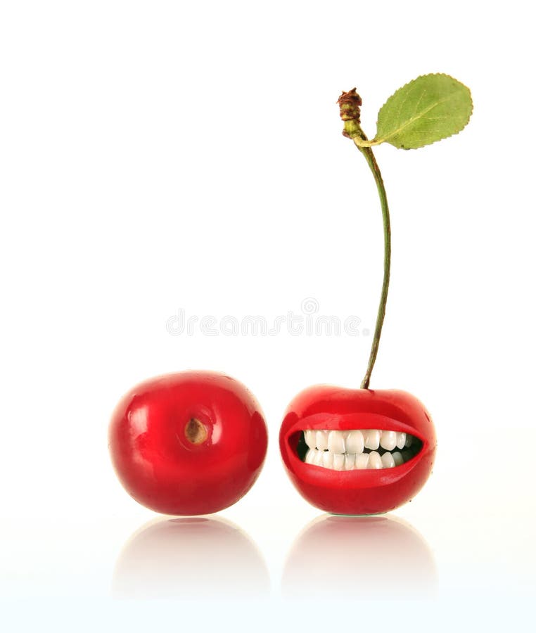 Red cherry stock photo. Image of delight, white, bright - 20993948