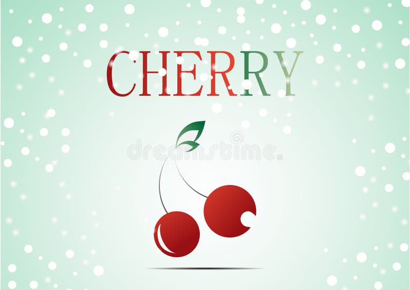 Red Cherry with Christmas Theme Stock Vector - Illustration of theme ...