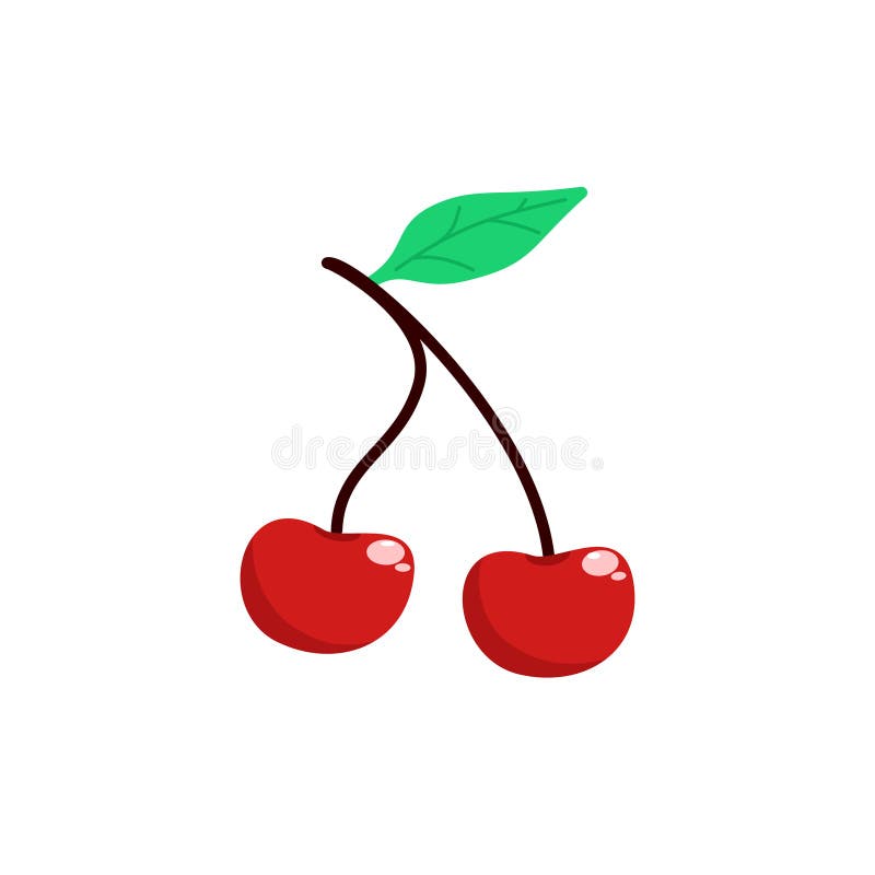 Red cherry fruit design stock illustration. Illustration of diet ...