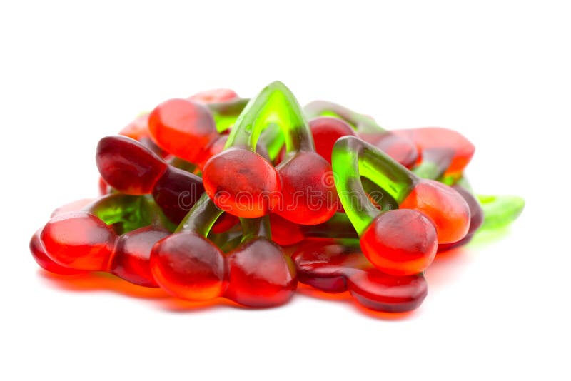 Red Cherry Gummies stock photo. Image of stack, flavored - 120580898