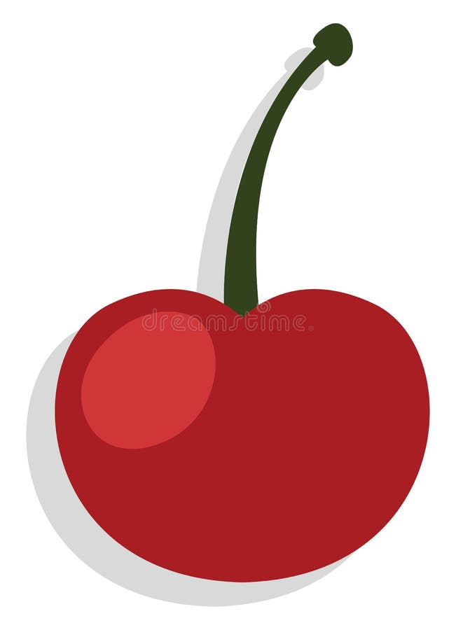 Red cherry, icon stock vector. Illustration of crop - 260371956