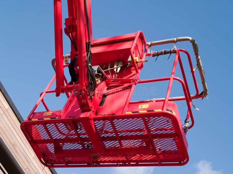 Cherry Picker Machine stock image. Image of basket, high - 26156189
