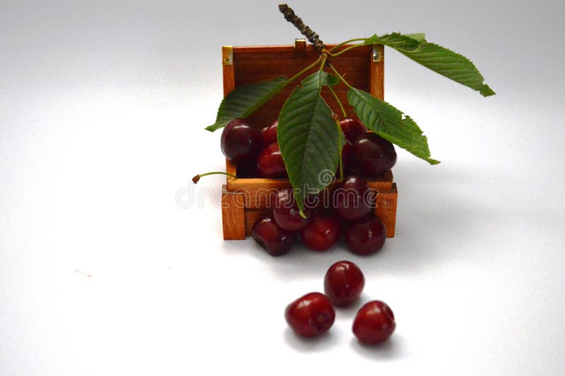 Red cherry stock photo. Image of fruit, color, plant - 119896552