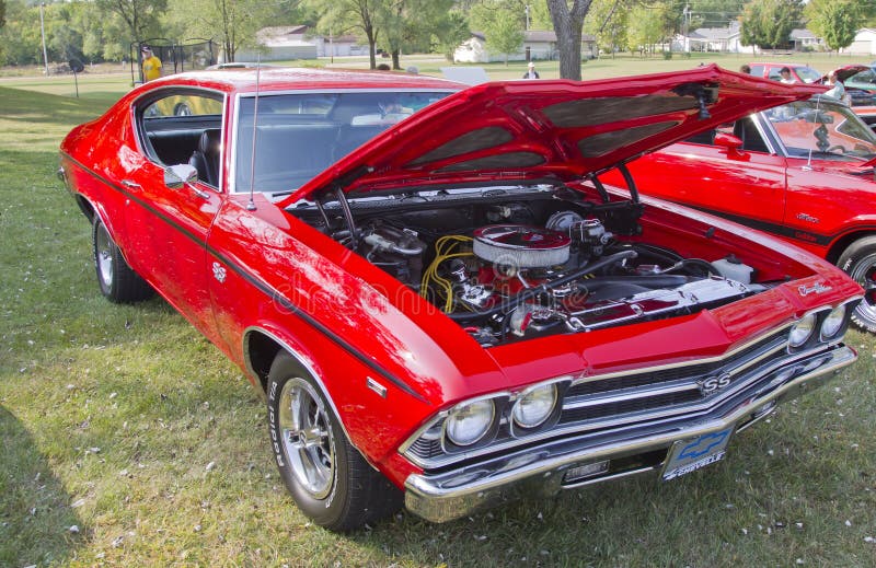 Red Chevy Chevelle SS editorial stock photo. Image of super - 26958043