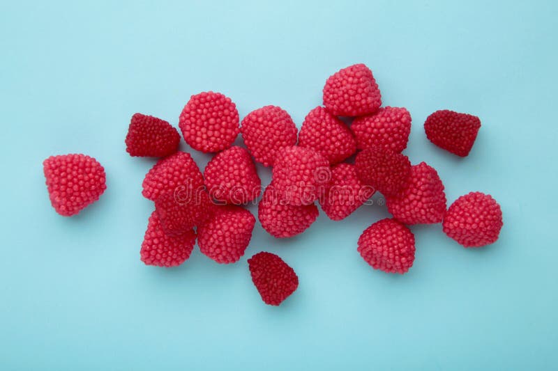 Red Chewing Sweets in the Form of Berries. Sweets in the Form of ...