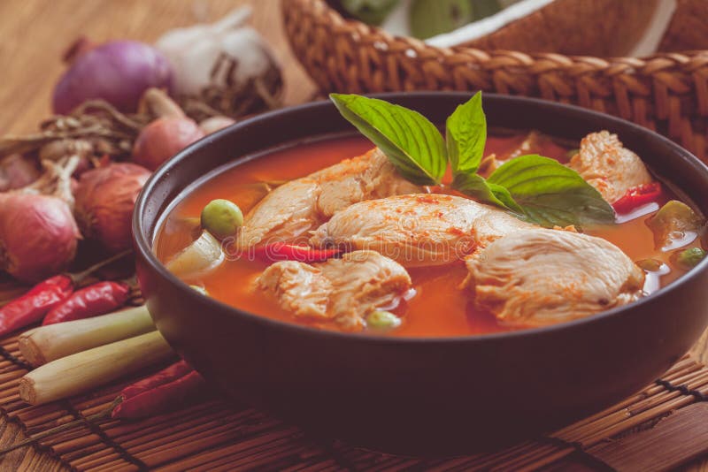 Red Chicken Curry stock image. Image of cream, traditional - 59548573