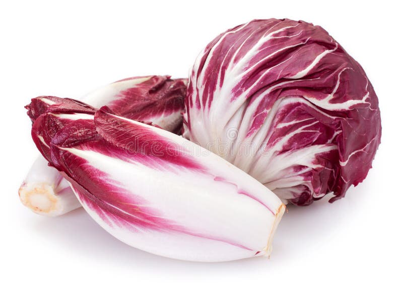 Red Chicory on White Background Stock Photo - Image of object, healthy ...