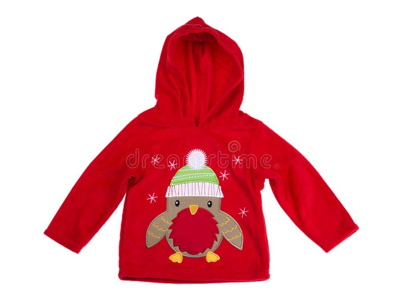 Red Children Hoodies, Studio Stock Image - Image of comfortable ...