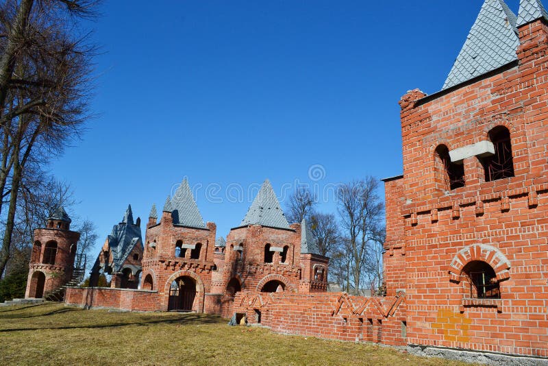 Red Children S Castle in Pinsk Stock Photo - Image of construction ...