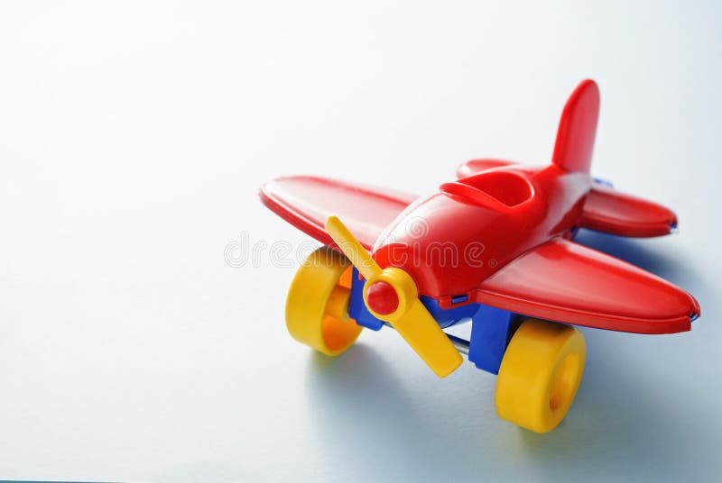 Red children`s plane stock image. Image of model, plaything - 129672985