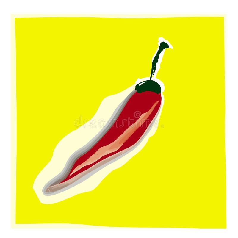 Red Hot Chile Pepper Ristras Painting Bright Stock Vector ...