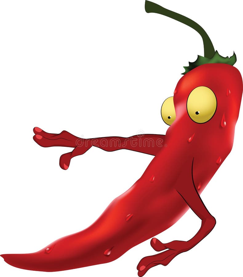 Strong chili pepper stock illustration. Illustration of herb - 26158974