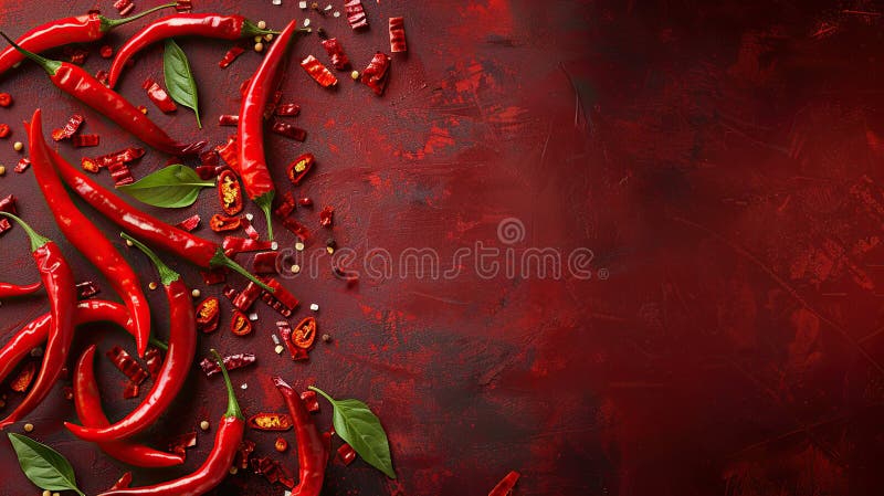 Red Chili Garden Background , Food Concept Stock Illustration ...