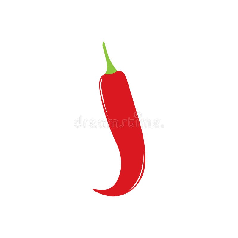 Red Chili Icon Template Vector Stock Vector - Illustration of chili ...