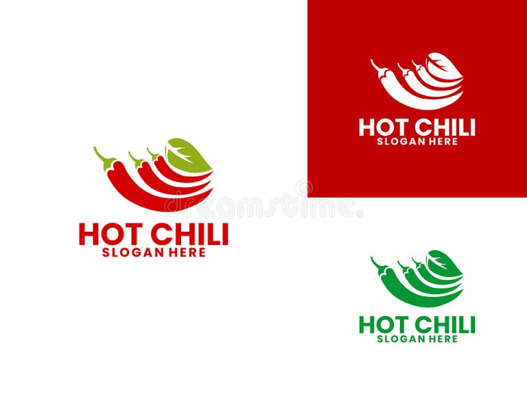 Red Chili Logo Vector Design Template. Spicy Icon Logo Design Stock ...