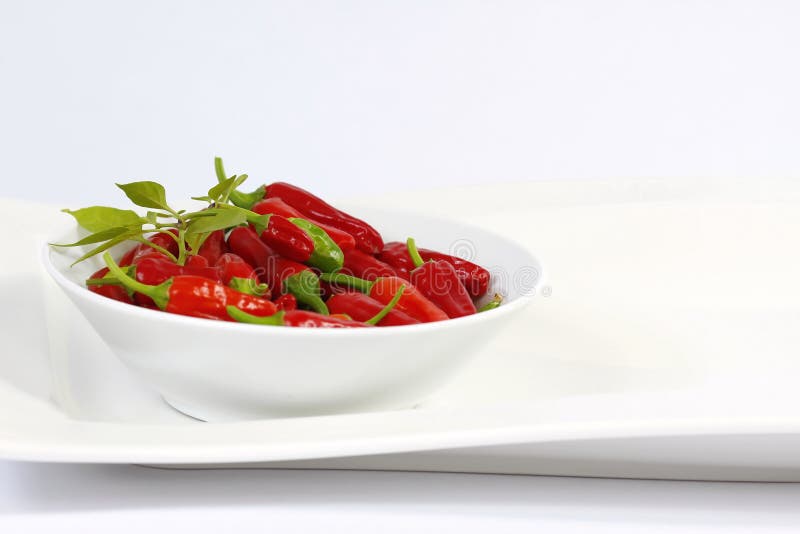 Red Chili on Paper White Background Stock Photo - Image of menu ...