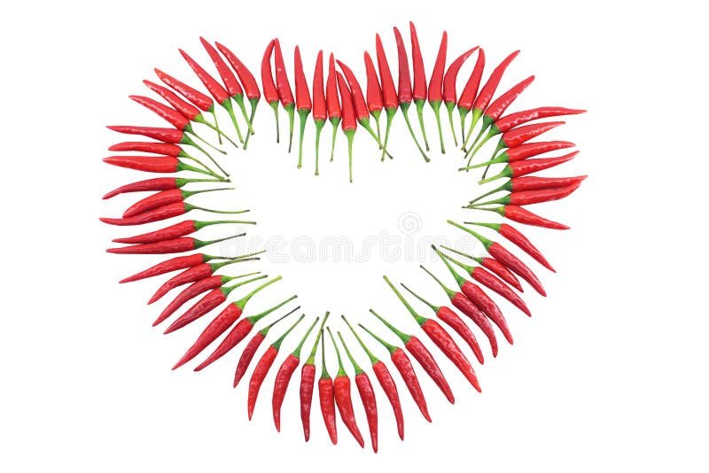 Red chili pepper heart stock image. Image of chilean - 48589813