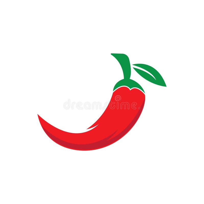 Red Chili Pepper Icon, Logo Vector Illustration Design Stock Vector ...