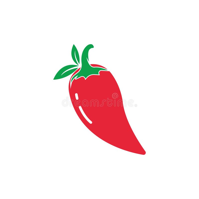 Red Chili Pepper Icon, Logo Vector Illustration Design Stock Vector ...