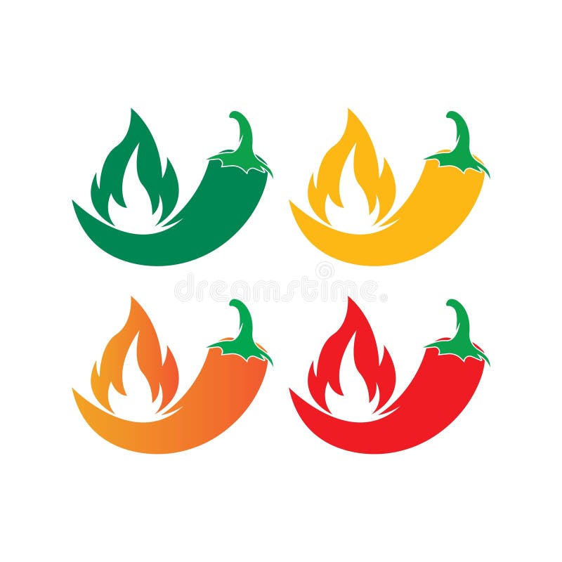 Red Chili Pepper Icon, Logo Vector Illustration Design Stock Vector ...