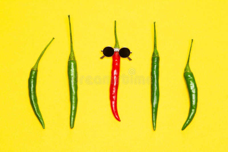 Red Chili Pepper In Sunglasses Cool Guy Party Goer Funny Concept Stock Image Image Of