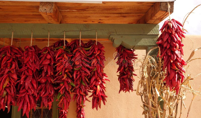 Red chili Ristas stock photo. Image of string, harvest - 45763674