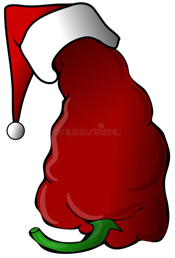 Red Chili Santa stock illustration. Illustration of holiday - 7190823