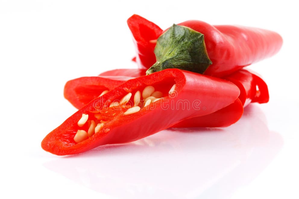 Red chili slices stock photo. Image of closeup, cayenne - 24556072
