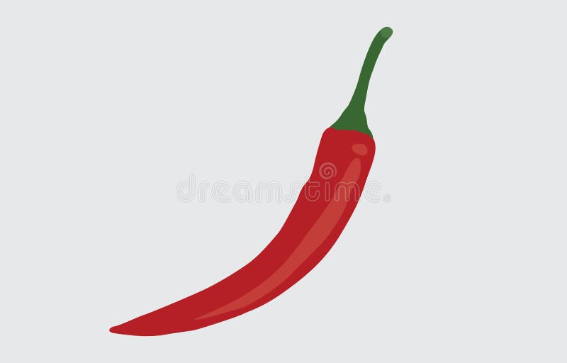 Red Chili Vector Art Illustration Isolated on White Background Stock ...