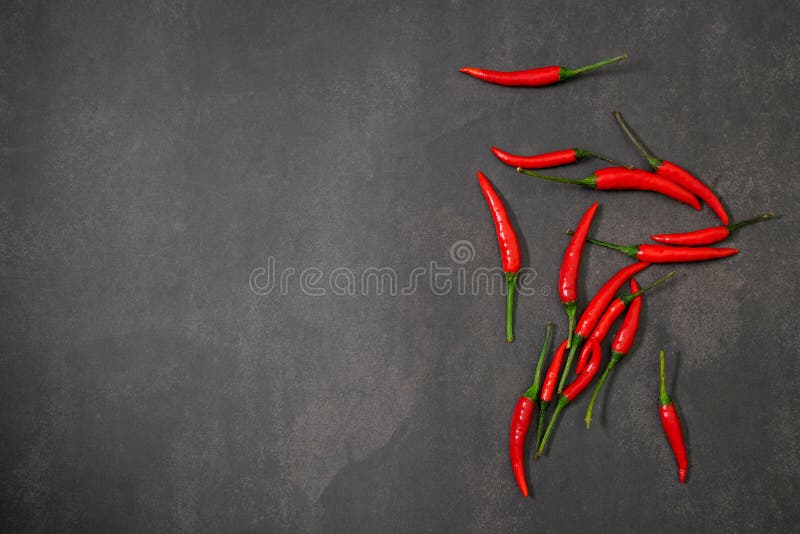 Red Chilli on Black Background Using Fresh Red., it Has Spicy., Food ...