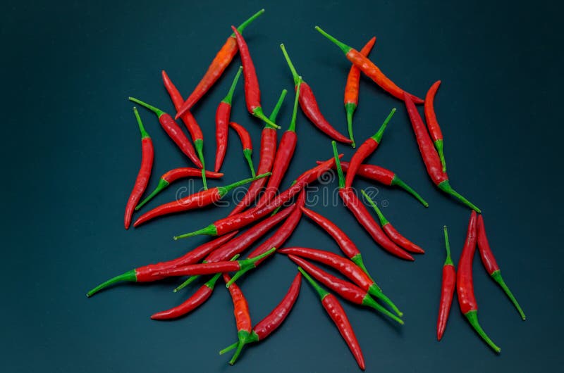 Red Chilli on Black Background Using Fresh Red. it Has Spicy., Food ...