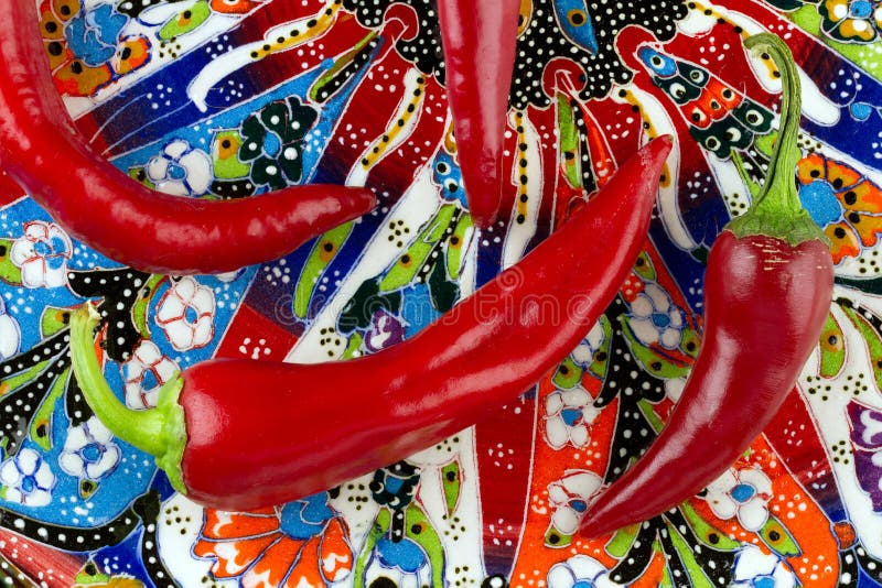 Red Chilli or Chilli Cayenne Pepper Close-up Stock Image - Image of ...