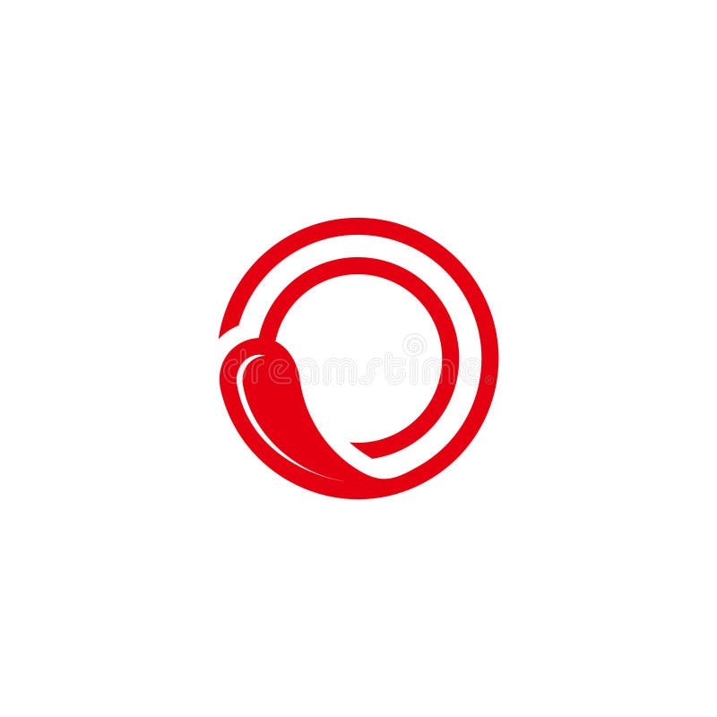 Red Chilli Circle Geometric Simple Logo Vector Stock Vector ...