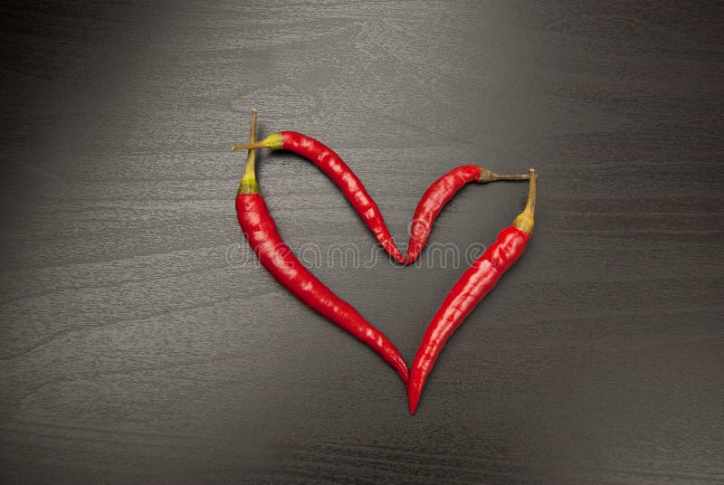 Red chilli heart stock image. Image of cuisine, lovers - 44875125