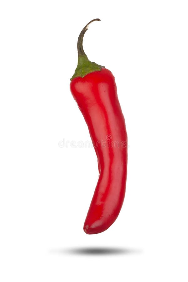 Red Chilli Isolated on White Background Stock Image - Image of chilli ...